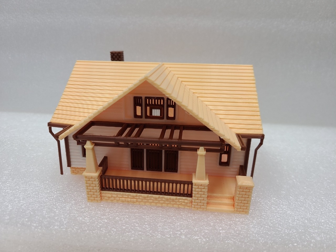 HO Scale "The Uriel" Model House Kit 1:87 Single Story with Porch