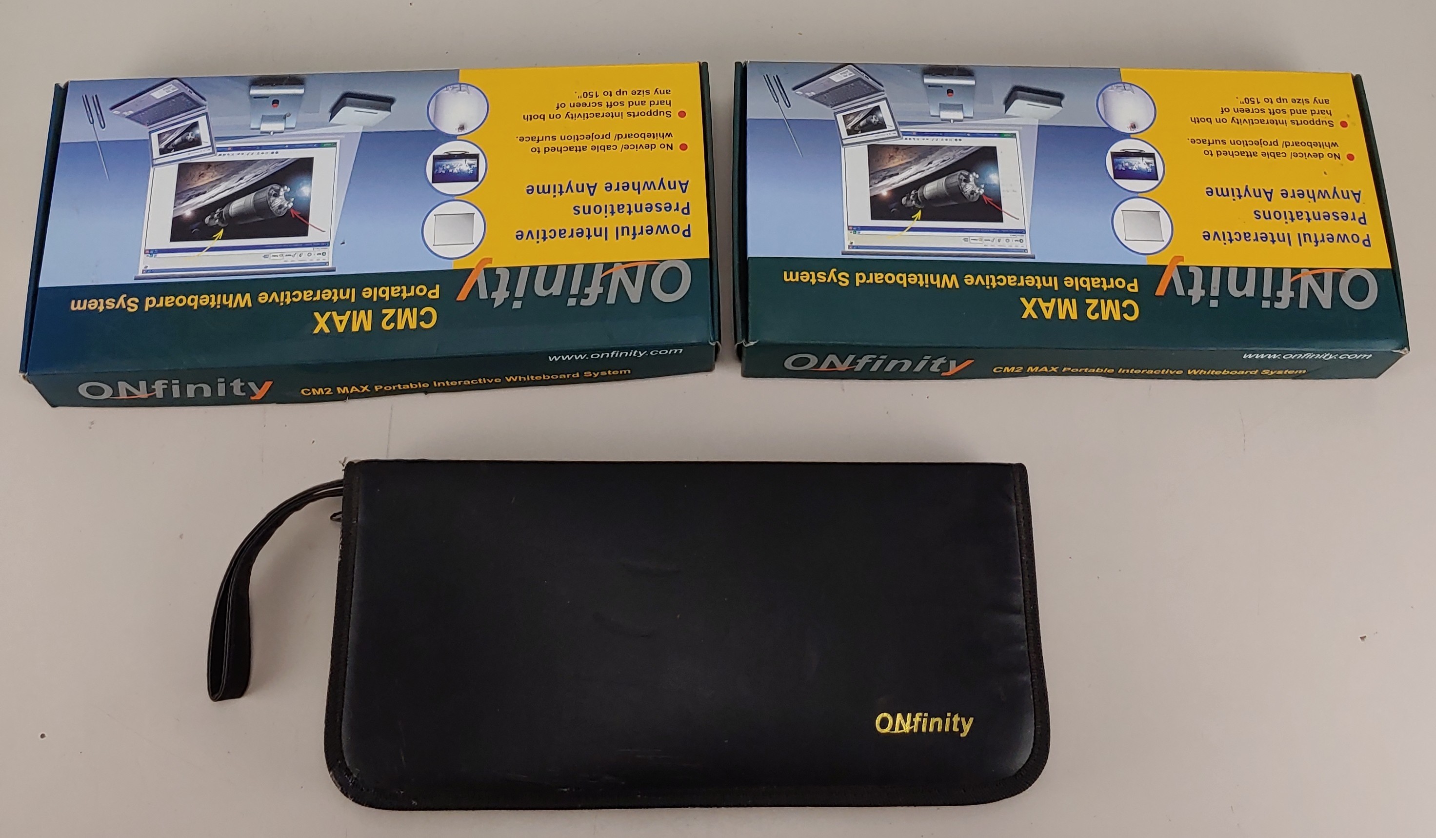 Lot of 3 ONfinity CM2 Max Portable Interactive Whiteboard System