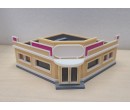 HO Scale Corner Diner Tan and White