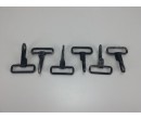 6 Military Heavy Duty Snap Hooks Steel Black for 2" Webbing